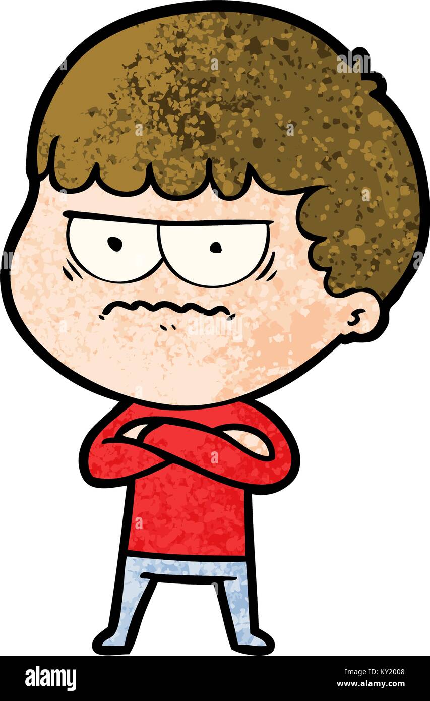 cartoon annoyed man Stock Vector Image & Art - Alamy
