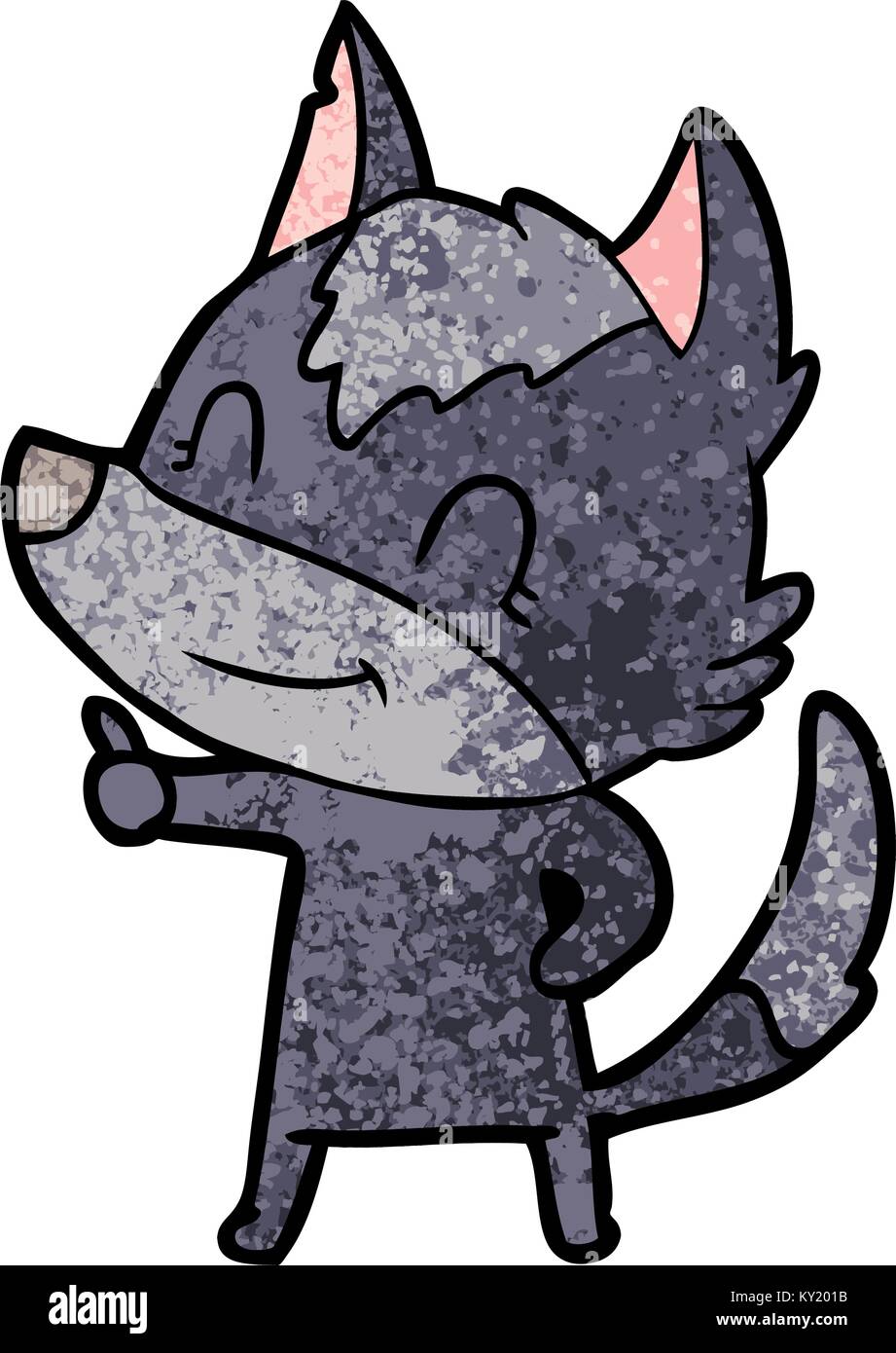 friendly cartoon wolf Stock Vector Image & Art - Alamy