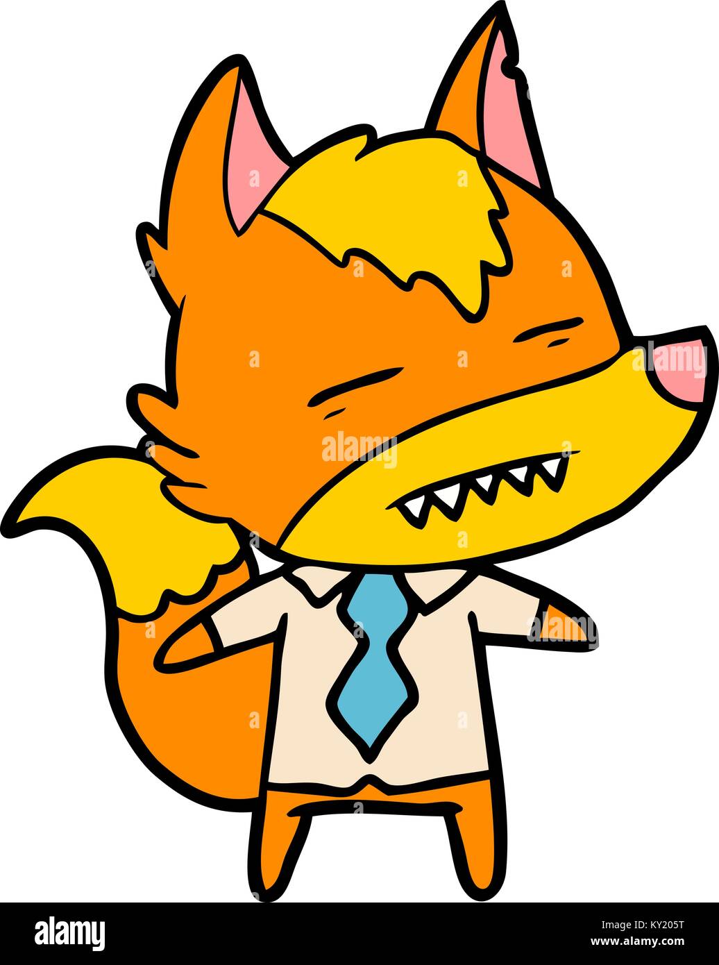 office worker fox cartoon character Stock Vector Image & Art - Alamy