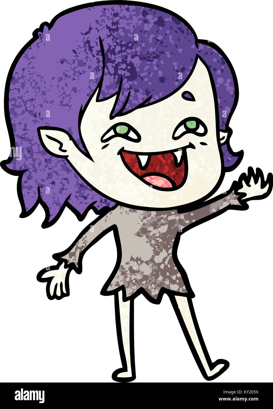 cartoon laughing vampire girl Stock Vector Image & Art - Alamy
