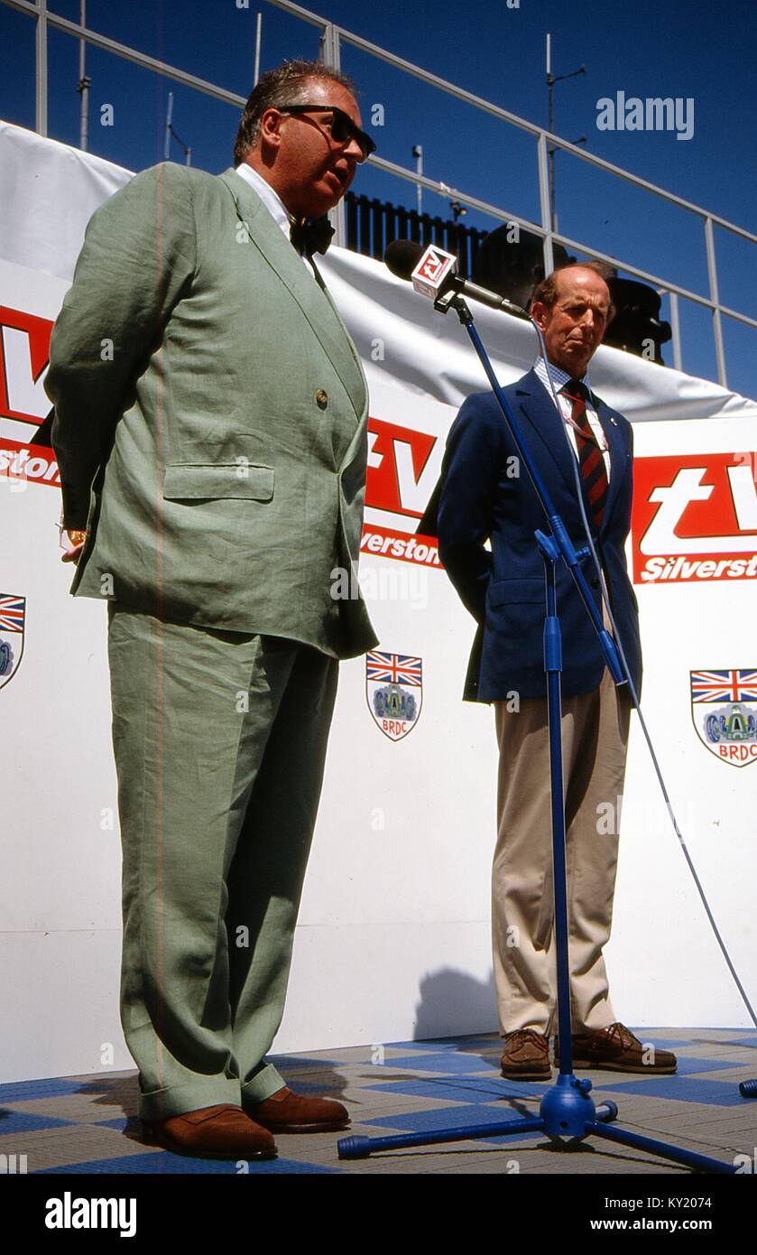 Lord Alexander Hesketh and Prince Michael of Kent making a presentation ...