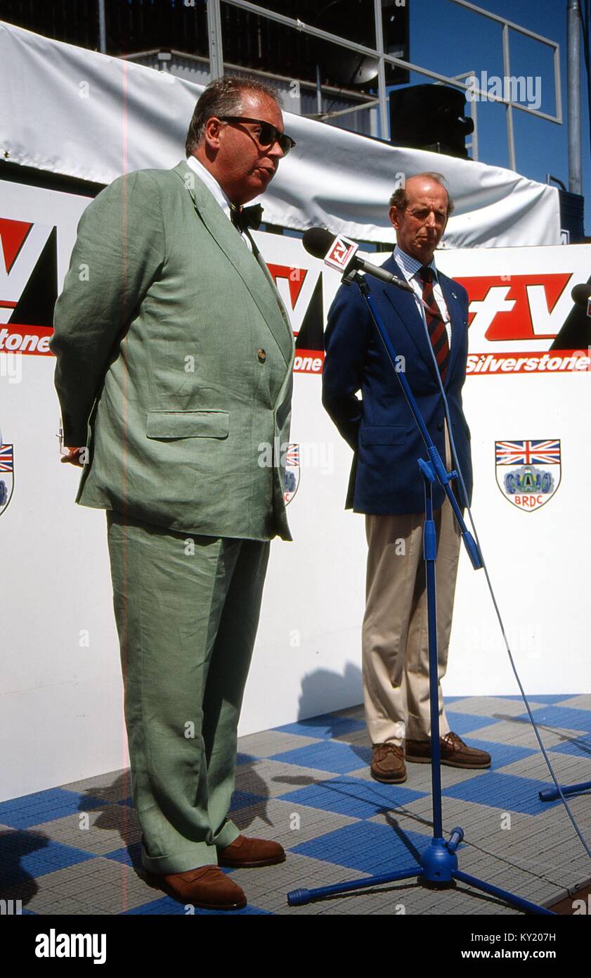 Lord Alexander Hesketh and Prince Michael of Kent making a presentation ...