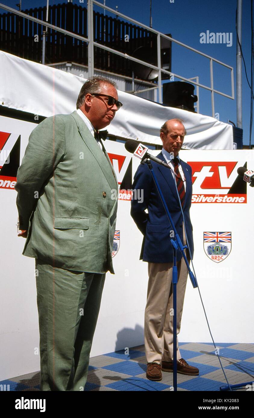 Lord Alexander Hesketh and Prince Michael of Kent making a presentation ...