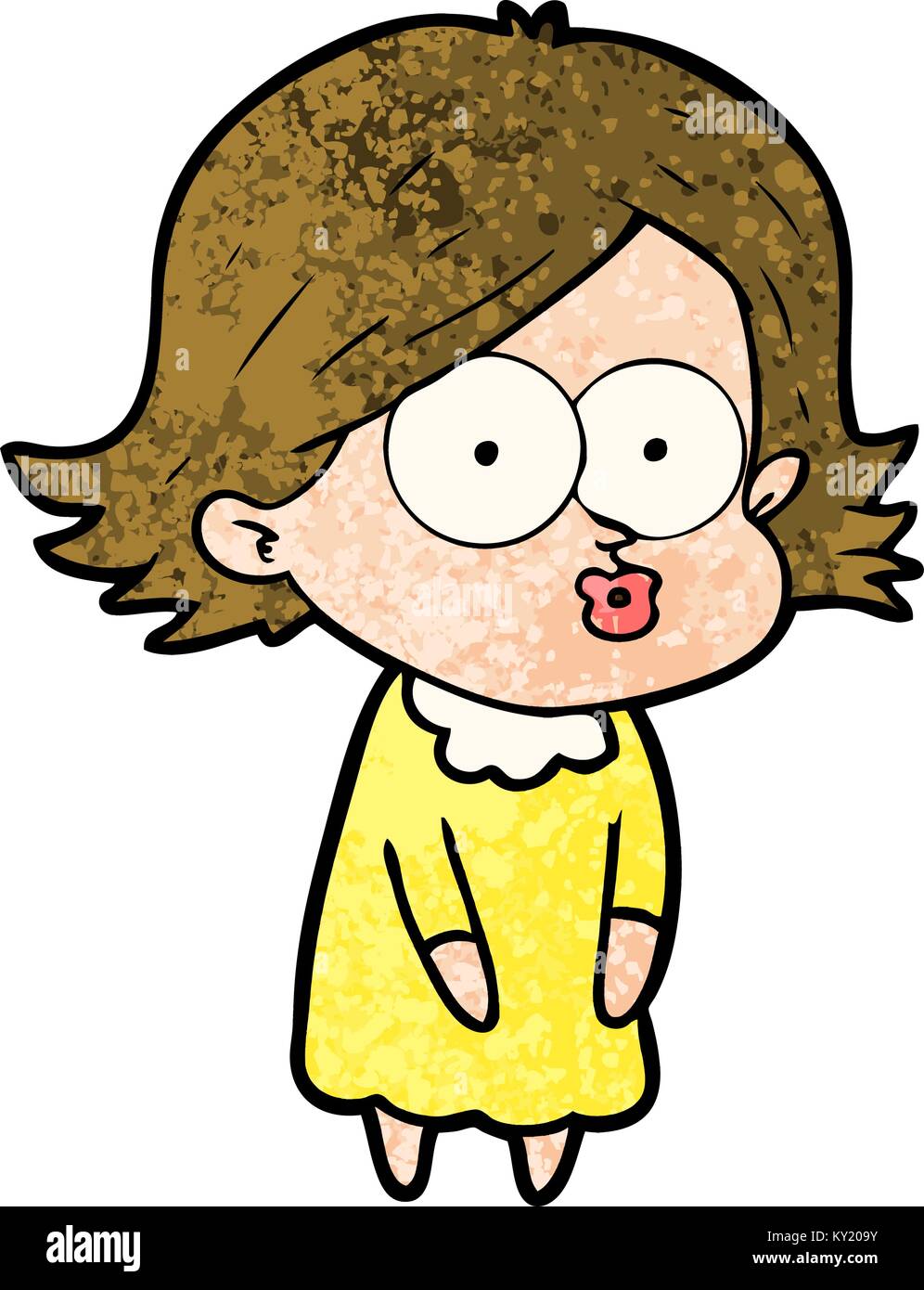 cartoon girl pouting Stock Vector Image & Art - Alamy