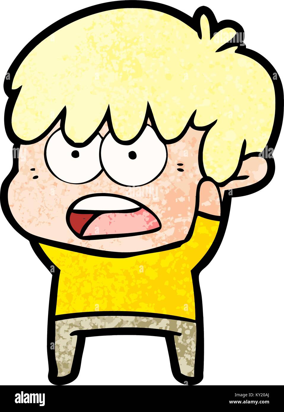 worried cartoon boy Stock Vector Image & Art - Alamy