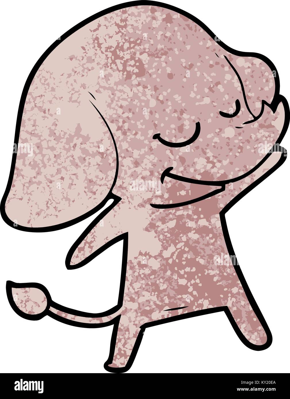 cartoon smiling elephant Stock Vector Image & Art - Alamy