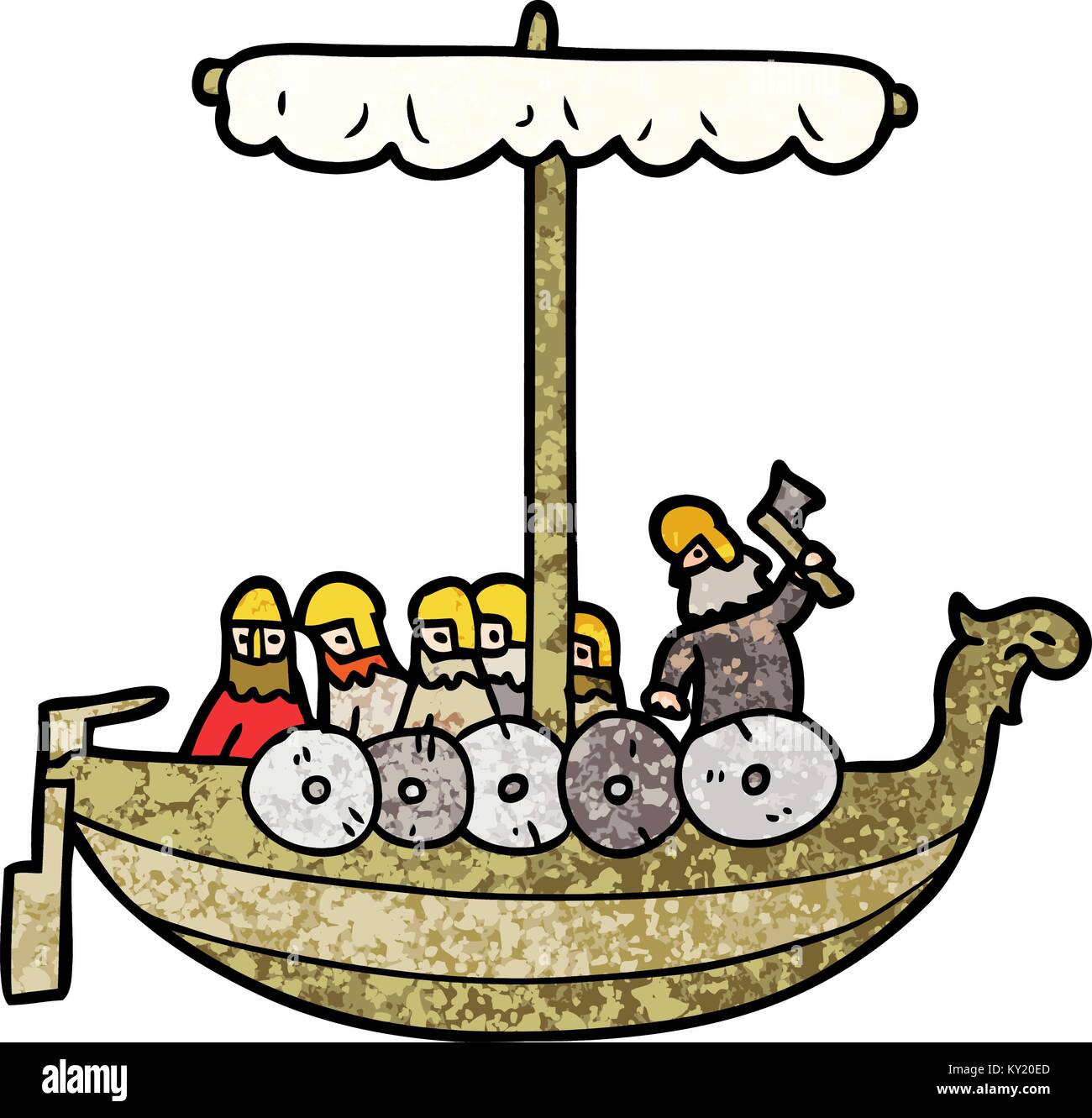 cartoon vikings sailing Stock Vector Image & Art - Alamy