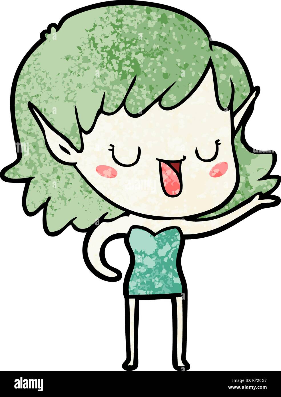 cartoon elf girl Stock Vector Image & Art - Alamy