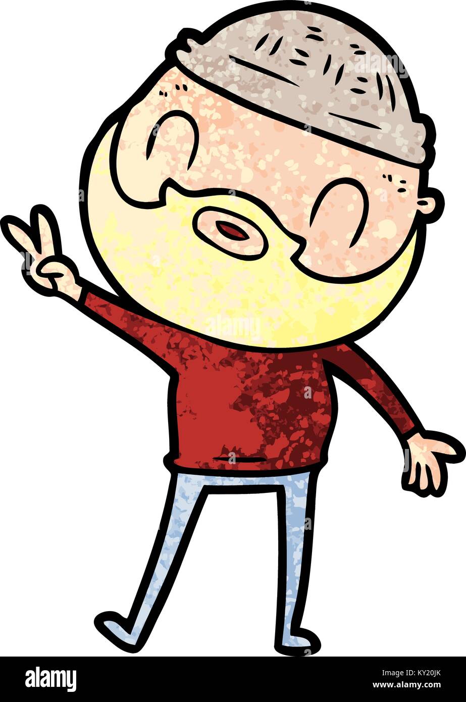 cartoon bearded man Stock Vector Image & Art - Alamy