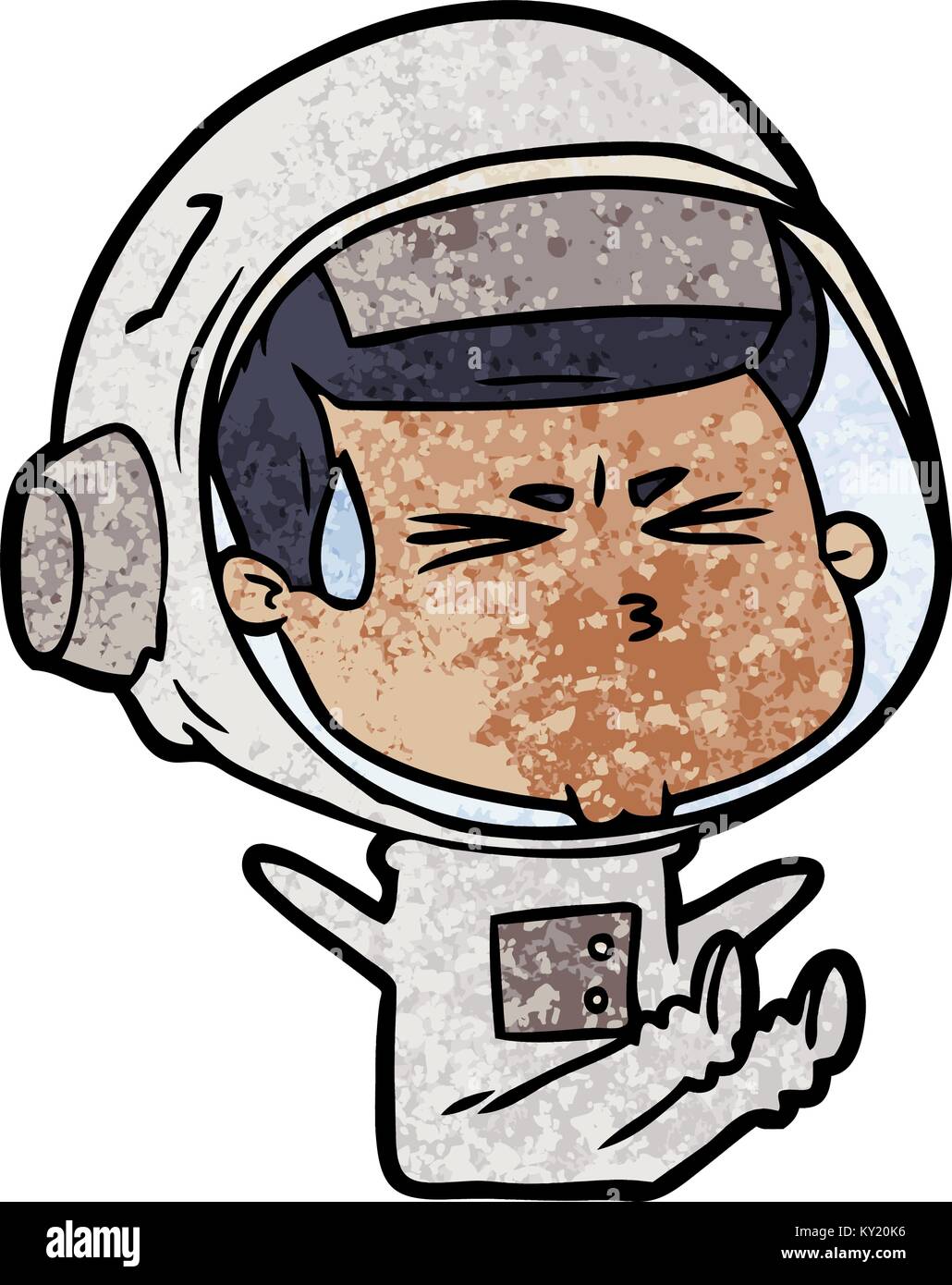 cartoon stressed astronaut Stock Vector Image & Art - Alamy