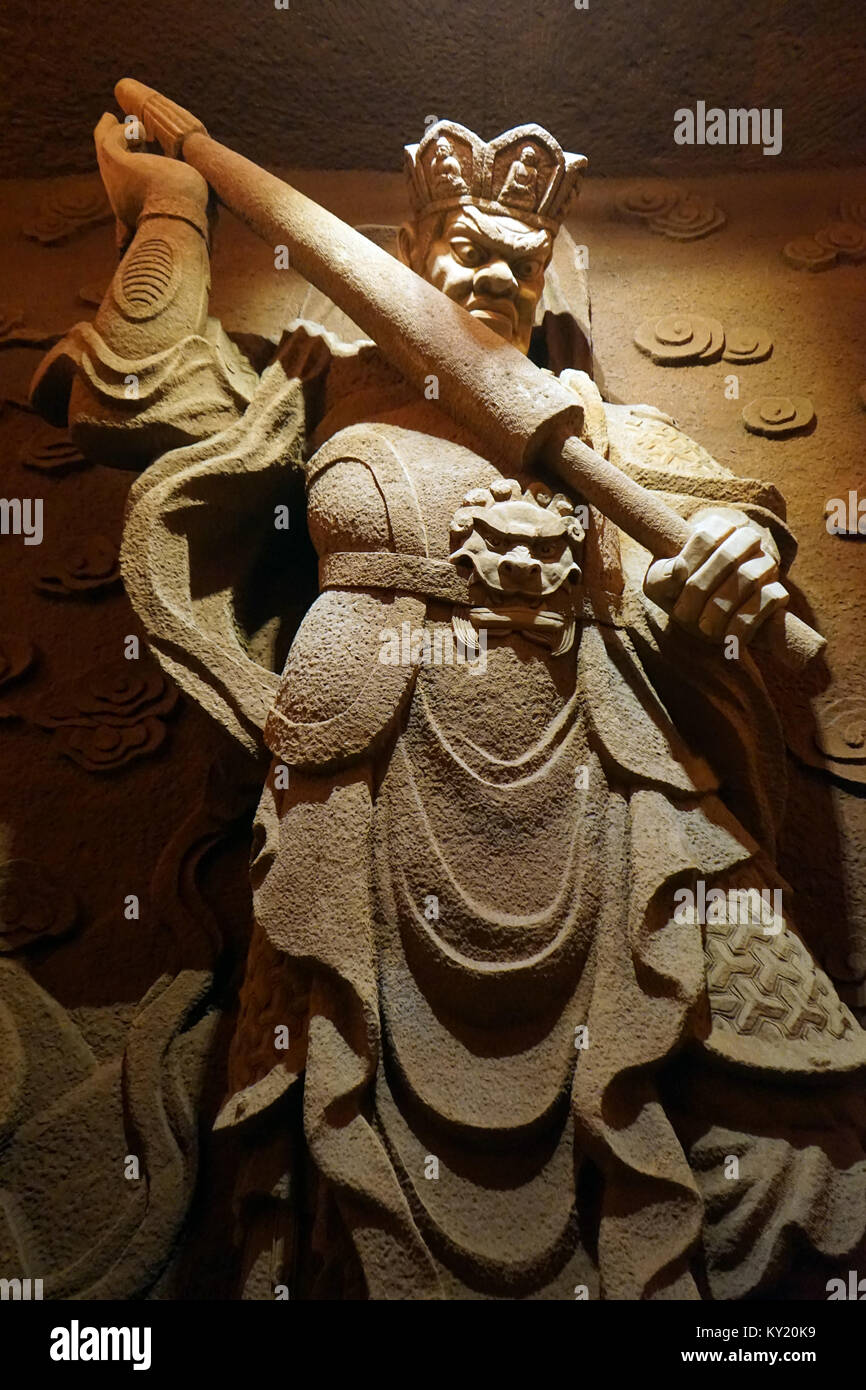 LESHAN, CHINA - CIRCA MAY 2017 Big buddhist god in Oriental Buddha Park ...