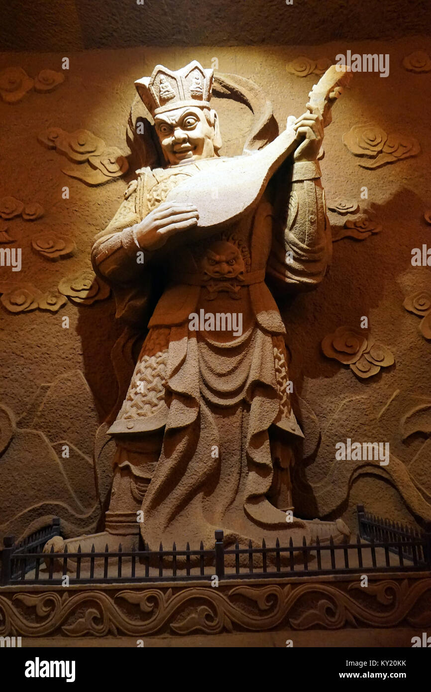 LESHAN, CHINA - CIRCA MAY 2017 Big buddhist god in Oriental Buddha Park ...