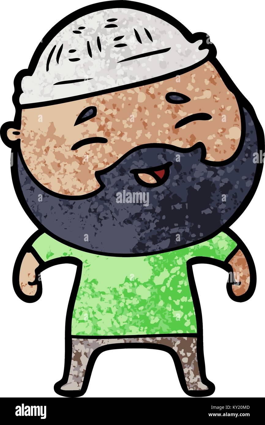 cartoon happy bearded man Stock Vector Image & Art - Alamy