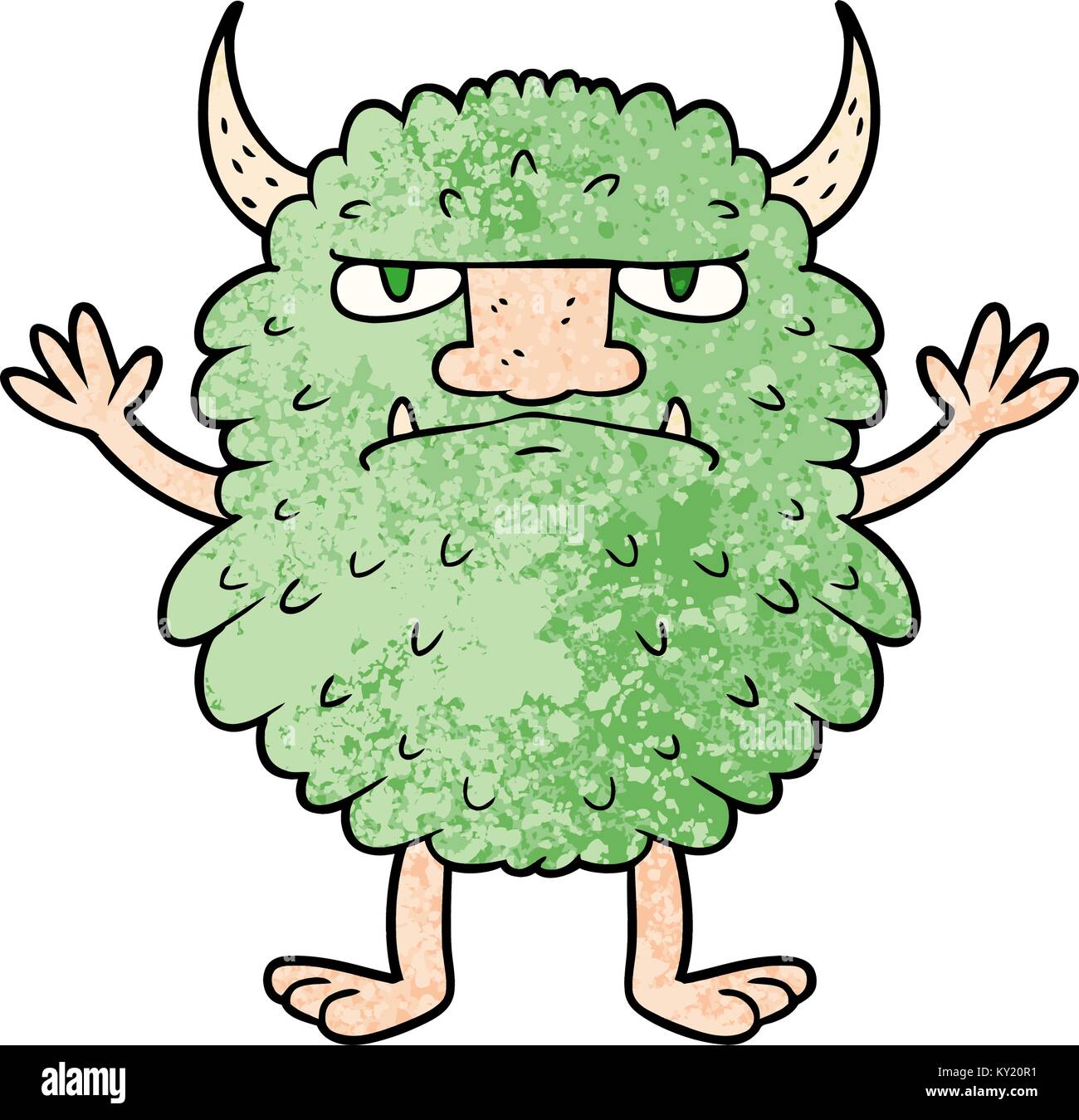 cartoon grumpy monster Stock Vector Image & Art - Alamy