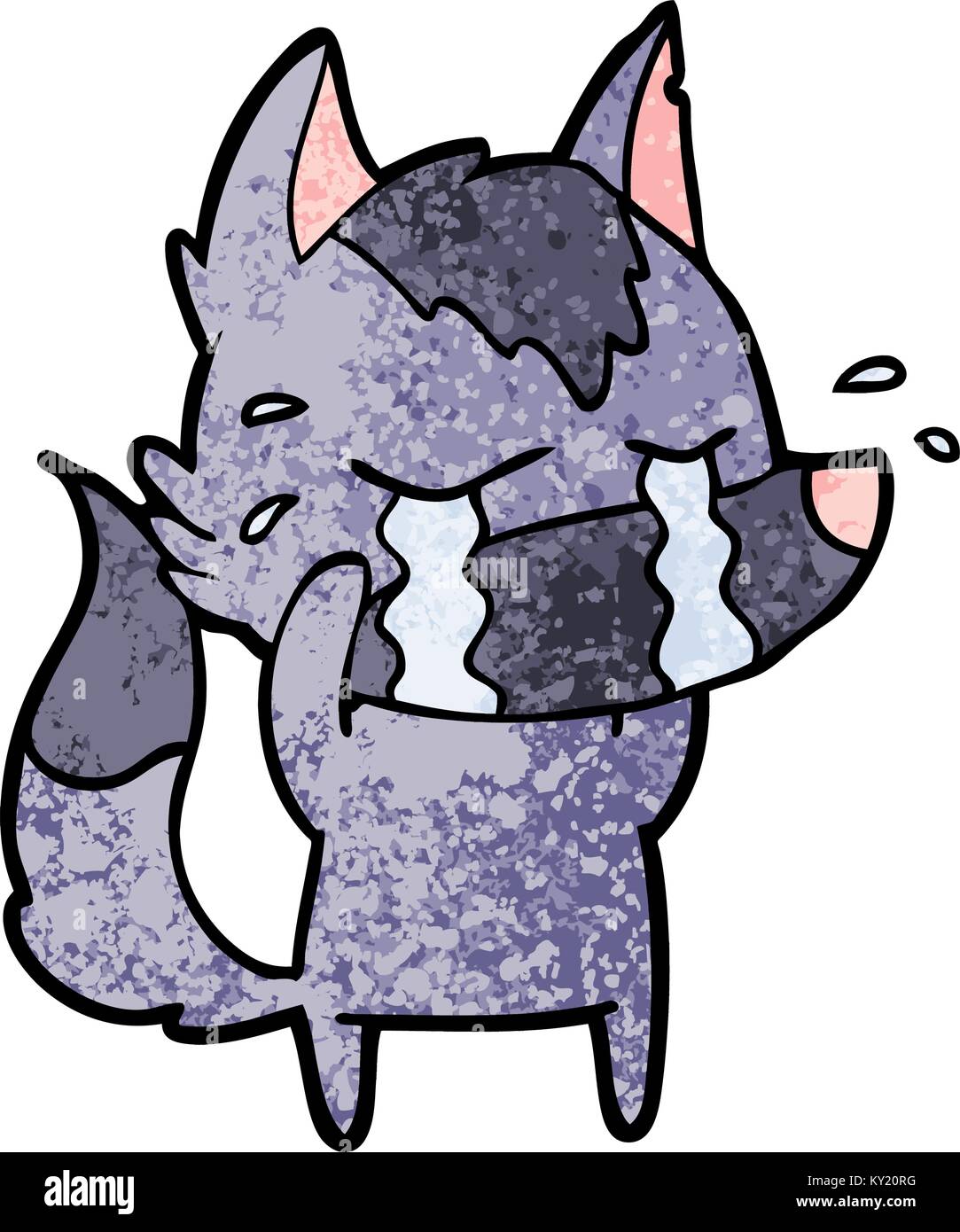 cartoon crying wolf Stock Vector Image & Art - Alamy