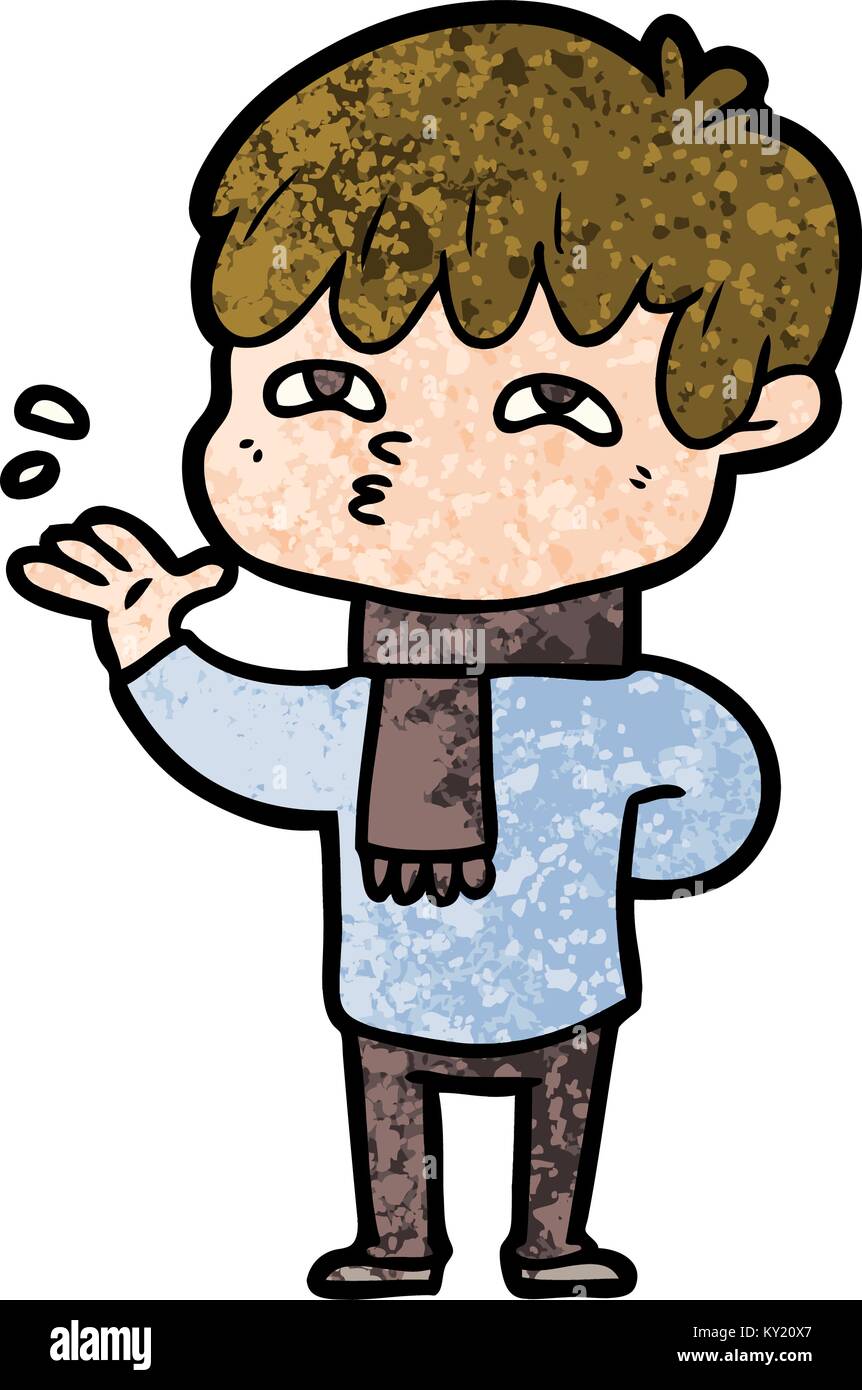 cartoon curious man Stock Vector Image & Art - Alamy