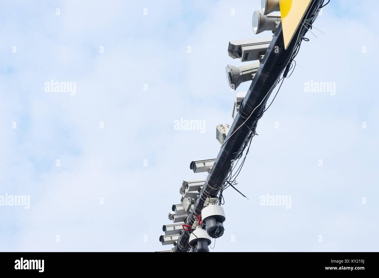 traffic camera above road in cloud sky Stock Photo - Alamy