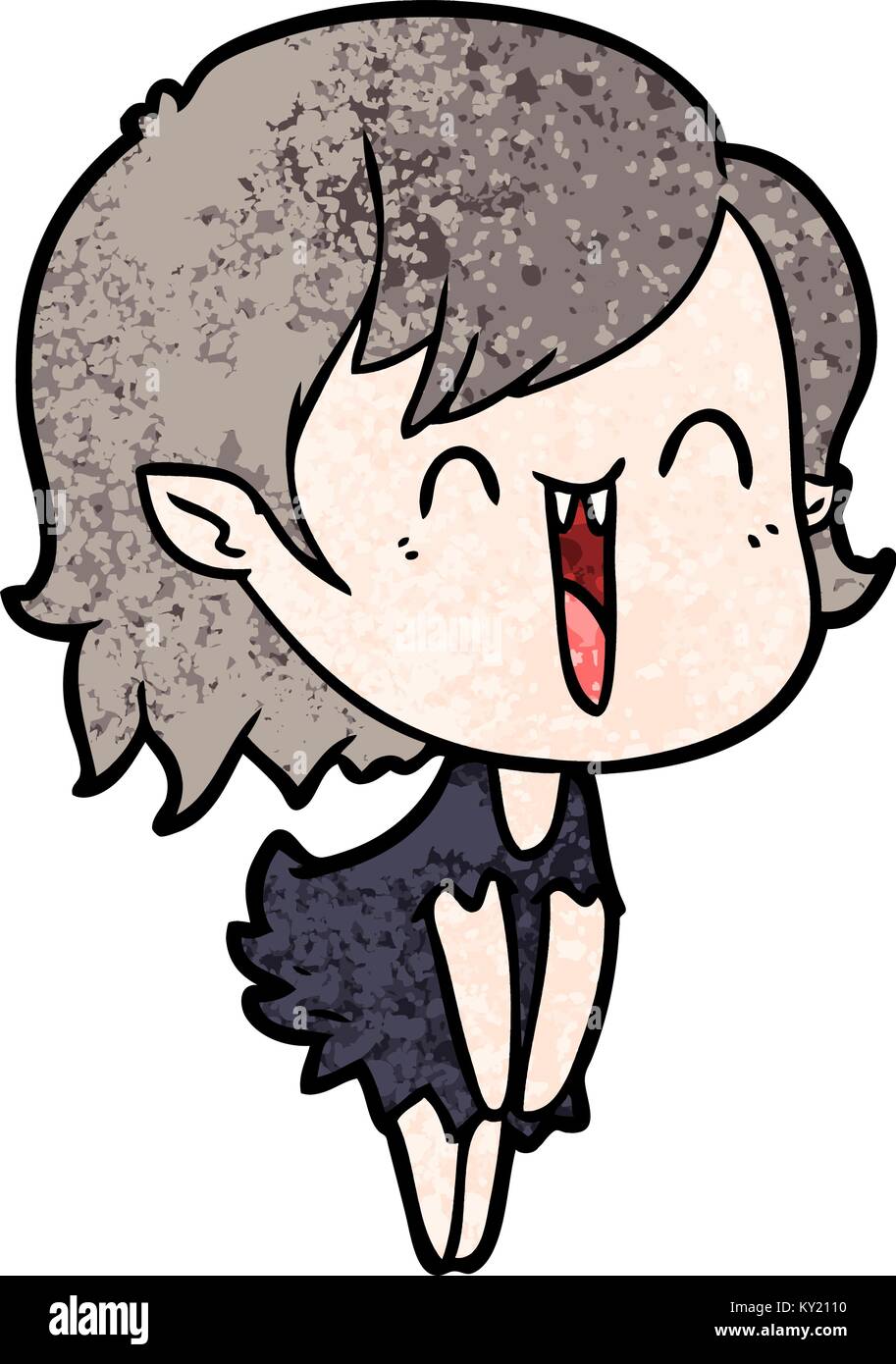 cute cartoon happy vampire girl Stock Vector Image & Art - Alamy