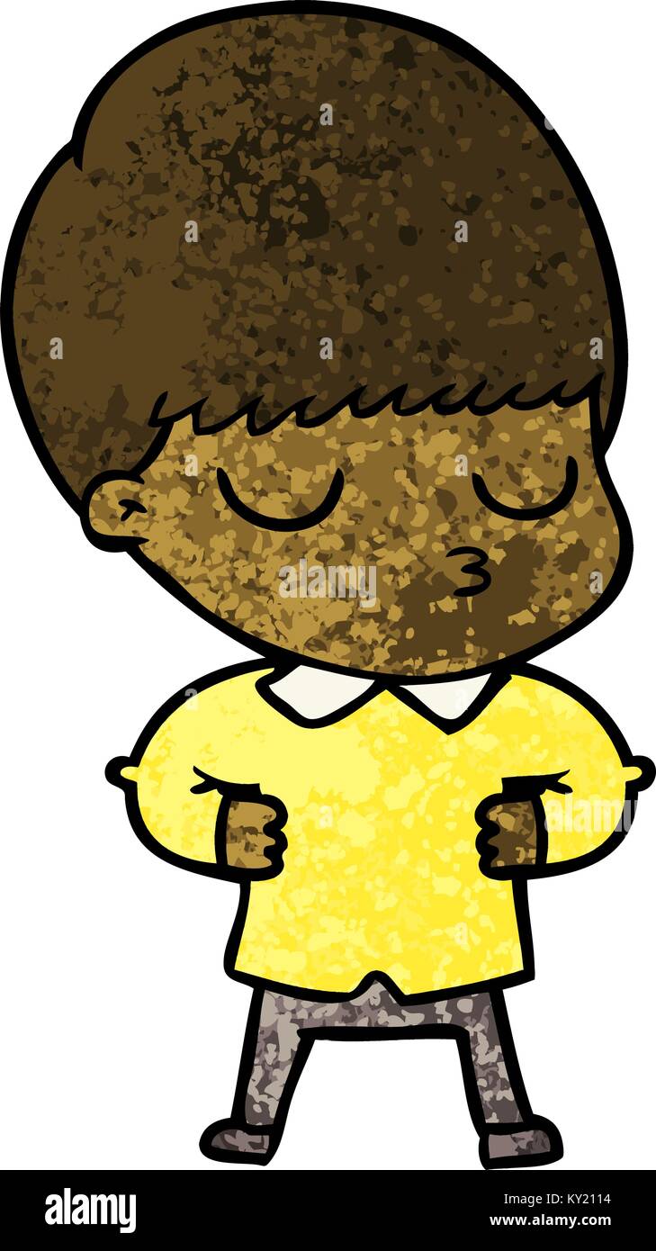 cartoon calm boy Stock Vector Image & Art - Alamy