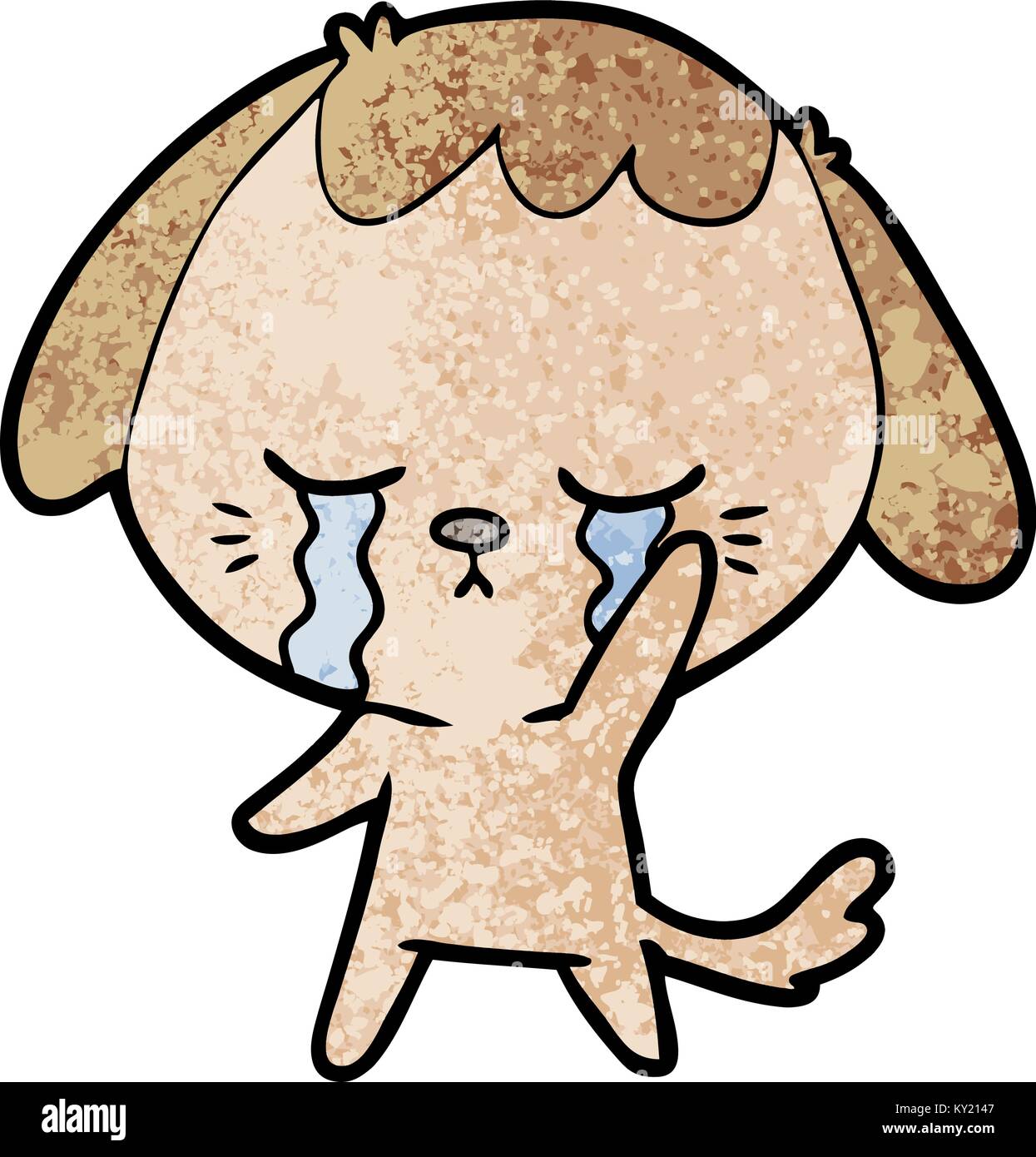 cartoon dog crying Stock Vector Image & Art - Alamy