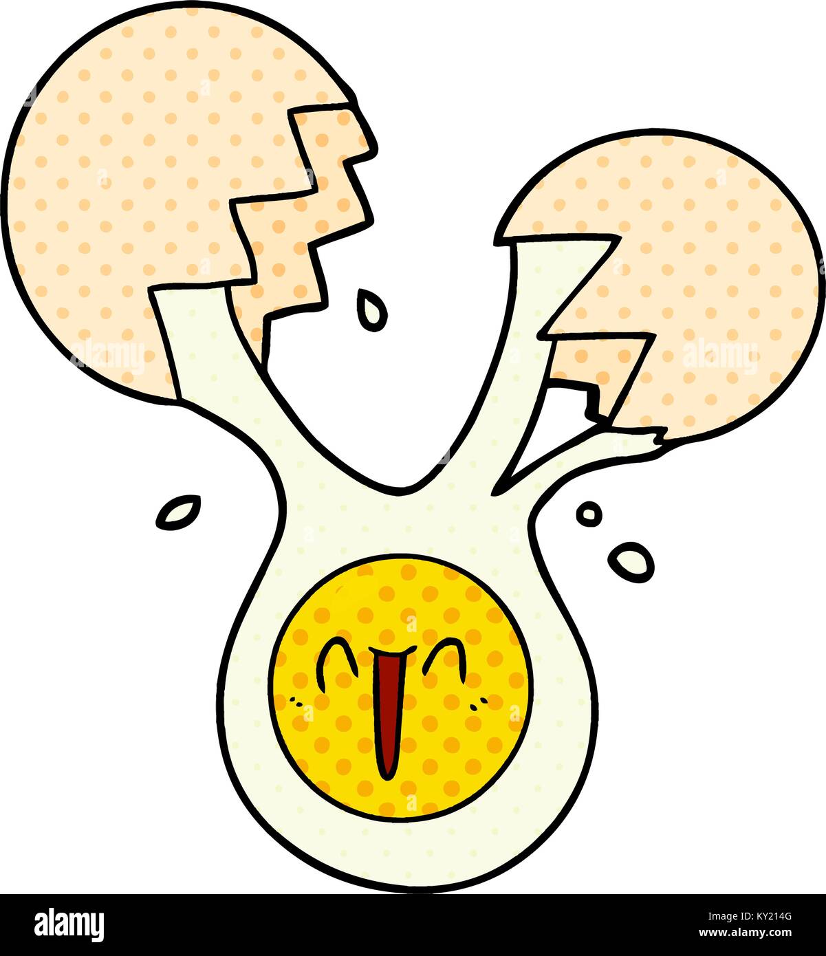 cracked egg cartoon Stock Vector Image & Art - Alamy