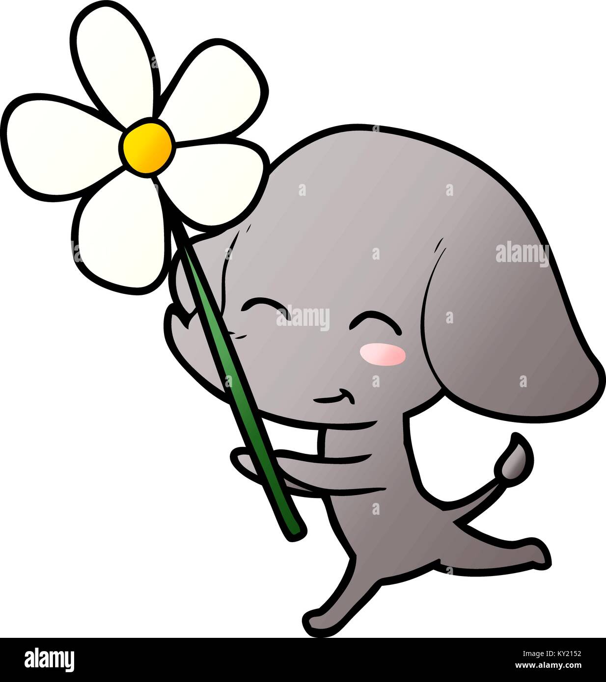 cute cartoon elephant running Stock Vector Image & Art - Alamy