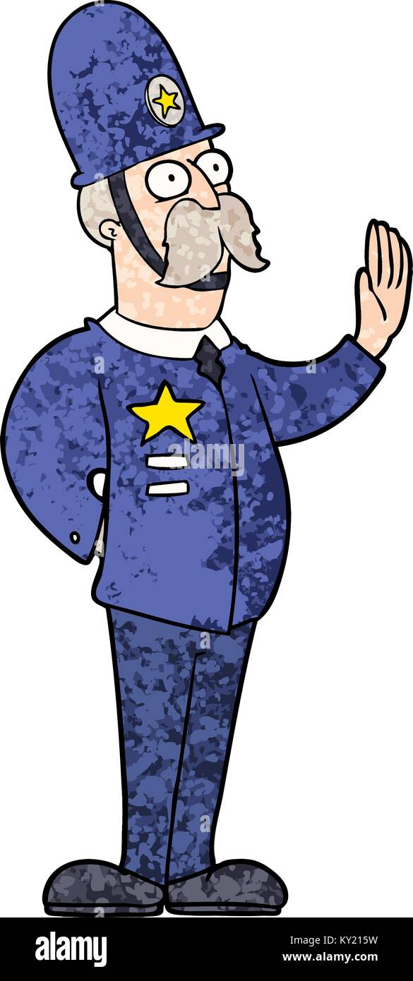cartoon policeman making stop gesture Stock Vector Image & Art - Alamy