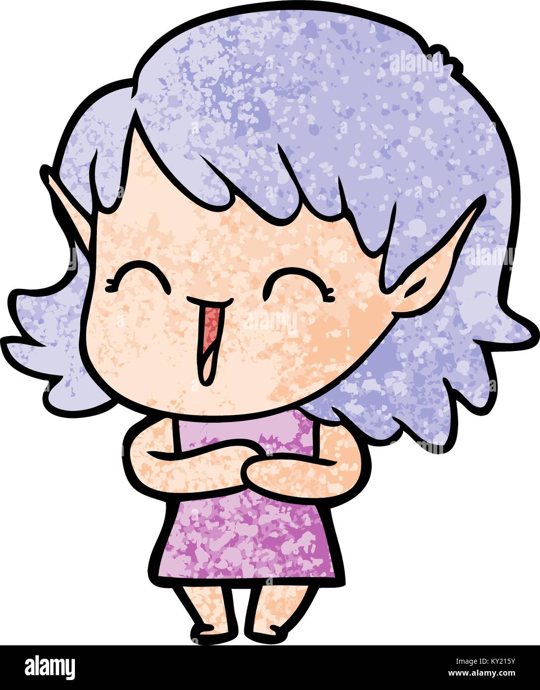 cartoon elf girl Stock Vector Image & Art - Alamy