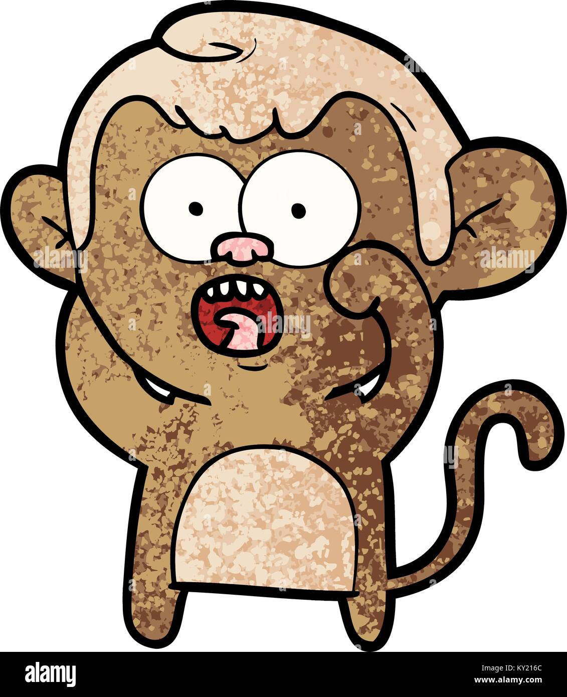 cartoon shocked monkey Stock Vector Image & Art - Alamy