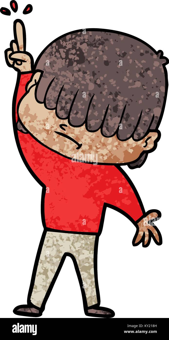 cartoon boy with untidy hair Stock Vector Image & Art - Alamy