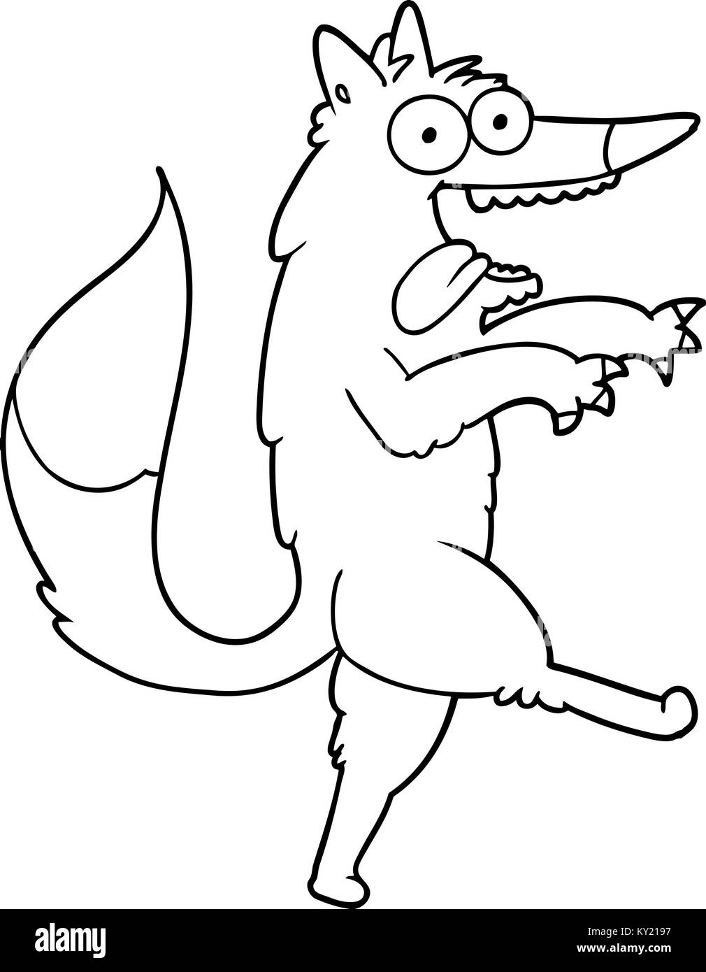 crazed cartoon wolf Stock Vector Image & Art - Alamy