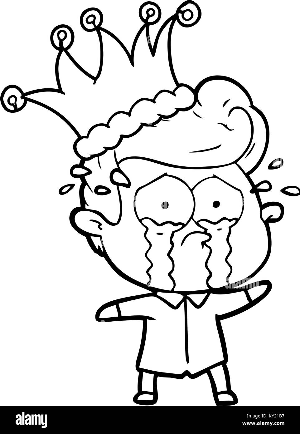 cartoon crying man in party hat Stock Vector Image & Art - Alamy