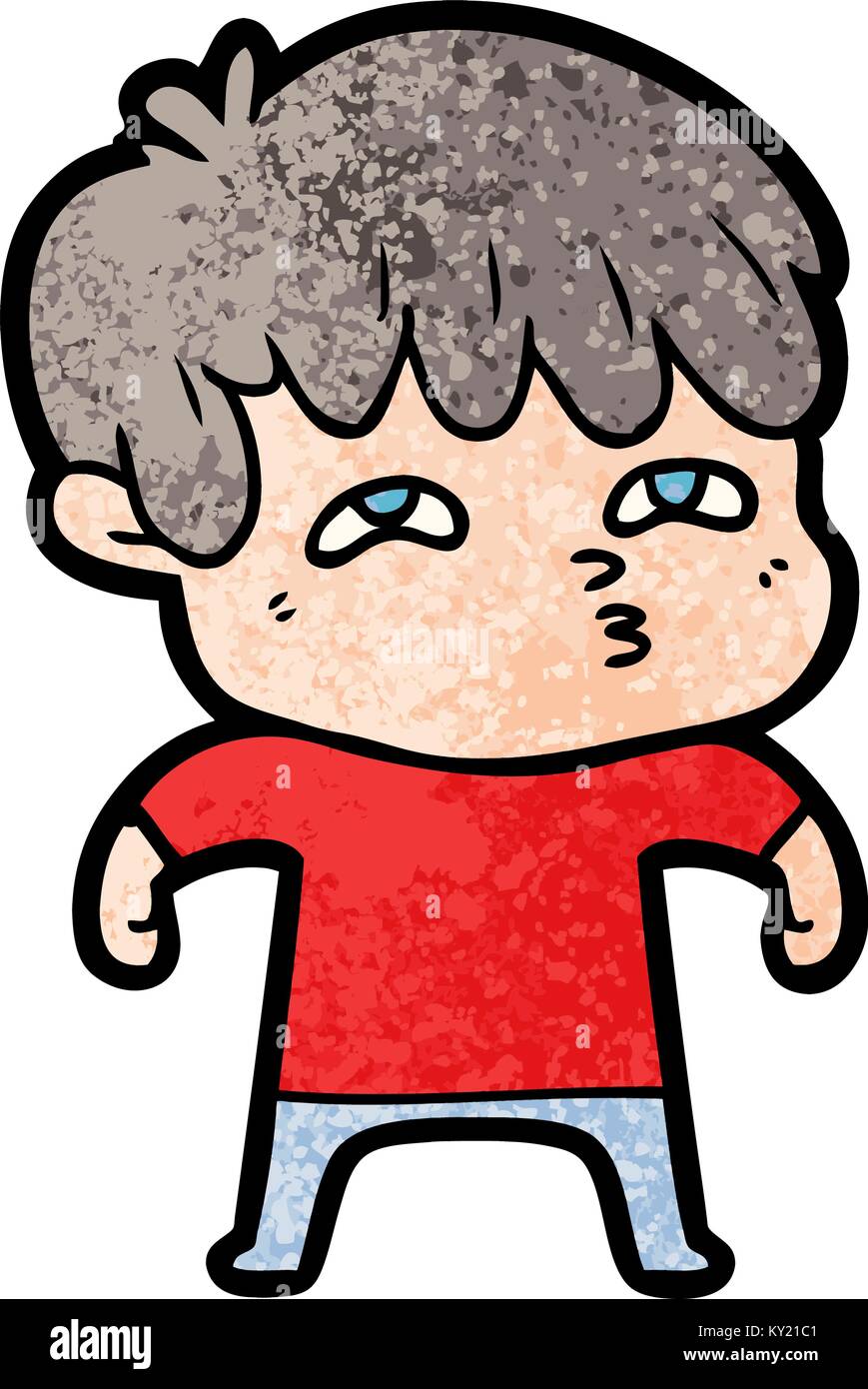 cartoon curious man Stock Vector Image & Art - Alamy