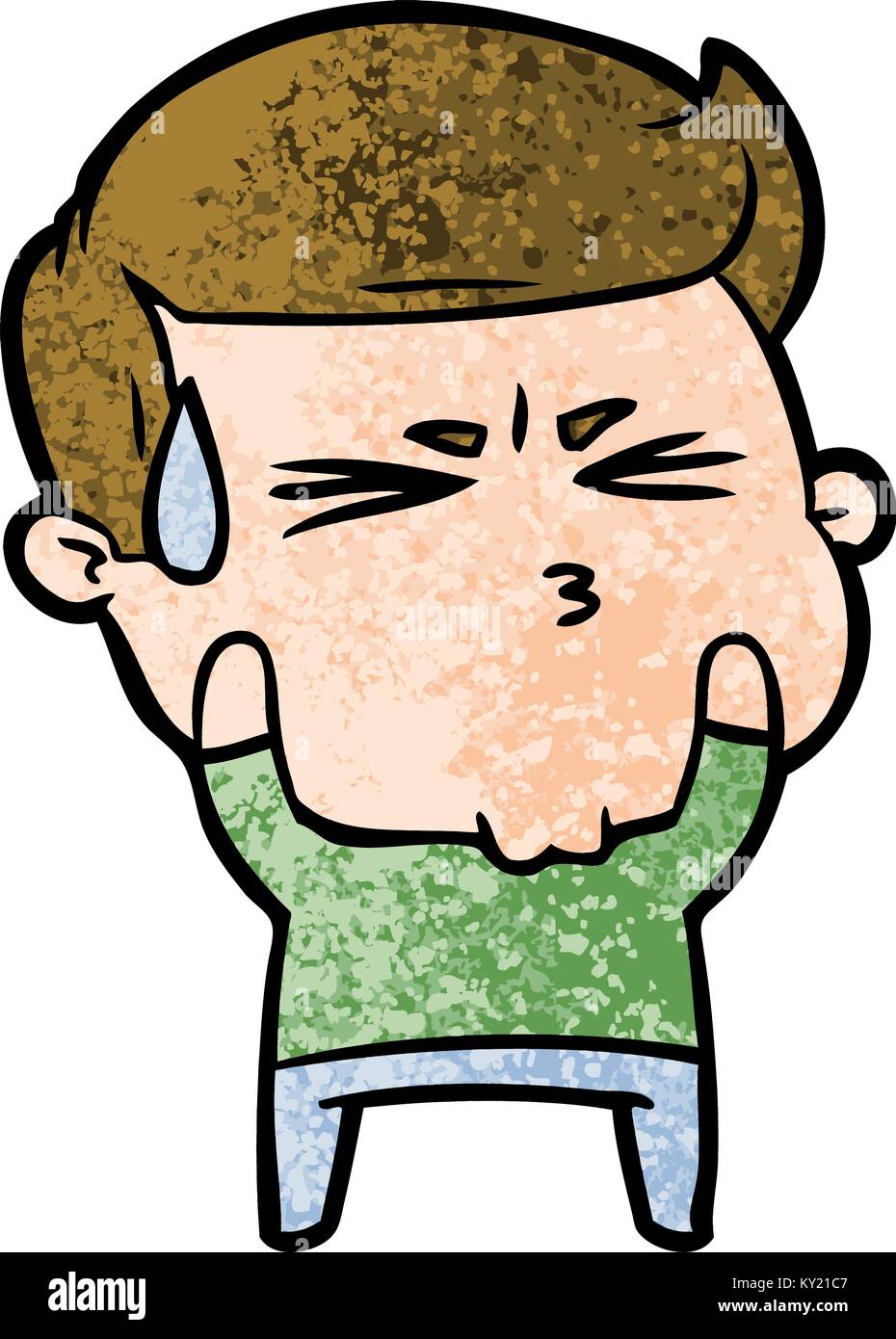 cartoon frustrated man Stock Vector Image & Art - Alamy
