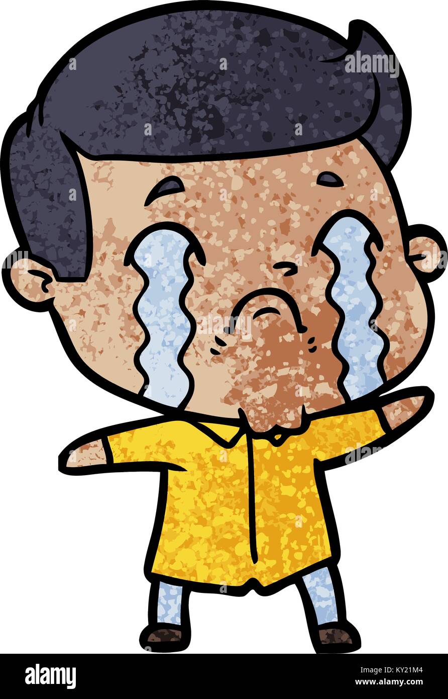 cartoon man crying Stock Vector Image & Art - Alamy