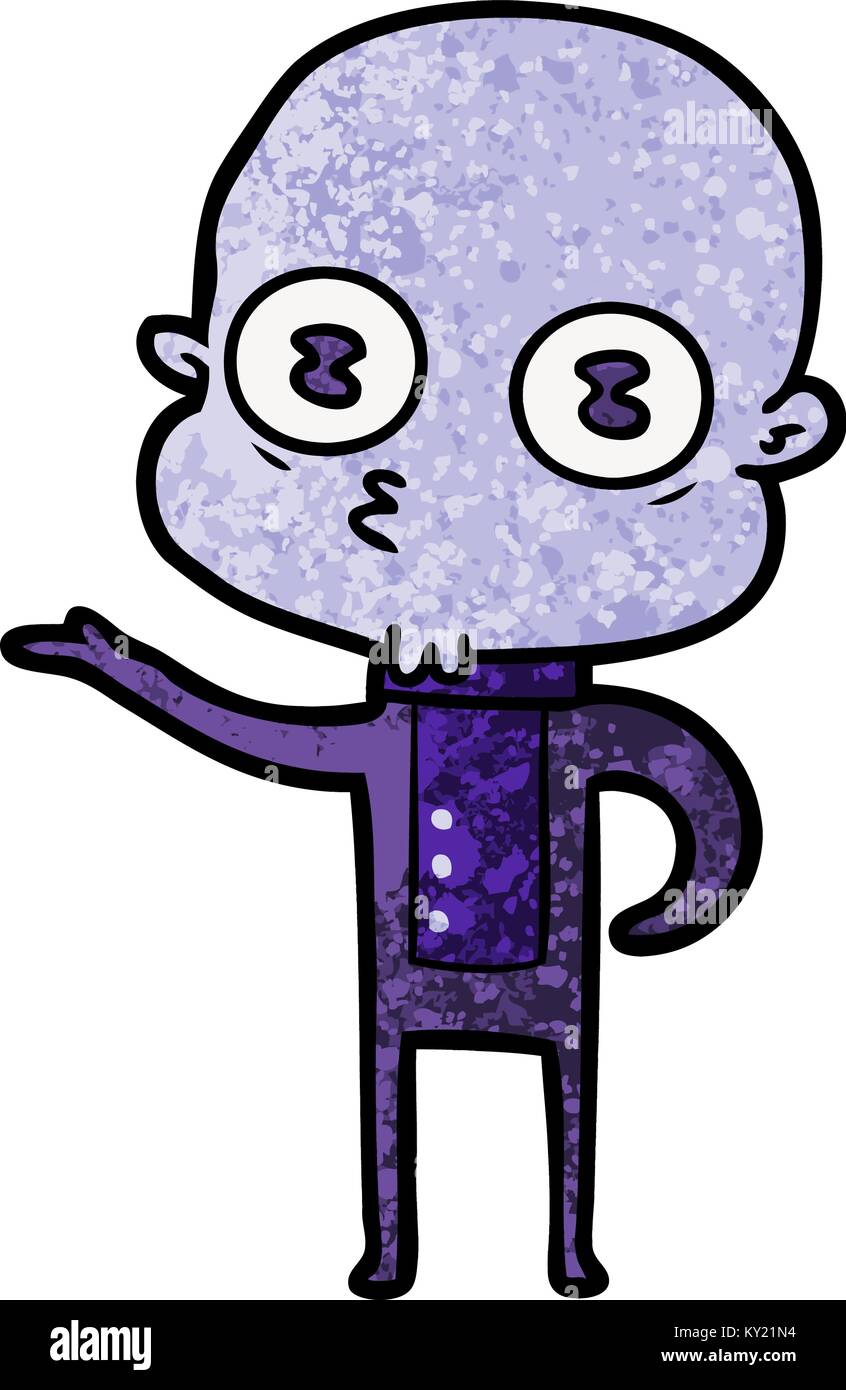 cartoon weird bald spaceman Stock Vector Image & Art - Alamy