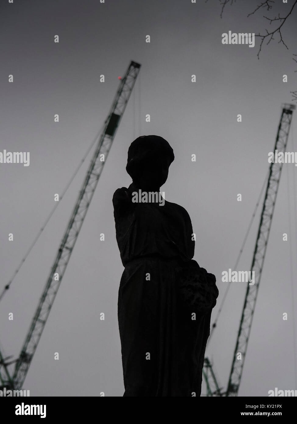 Cemetery and Construction Site Stock Photo - Alamy