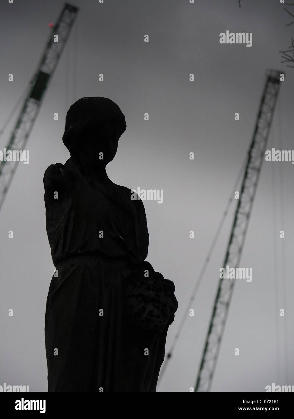 Cemetery and Construction Site Stock Photo - Alamy