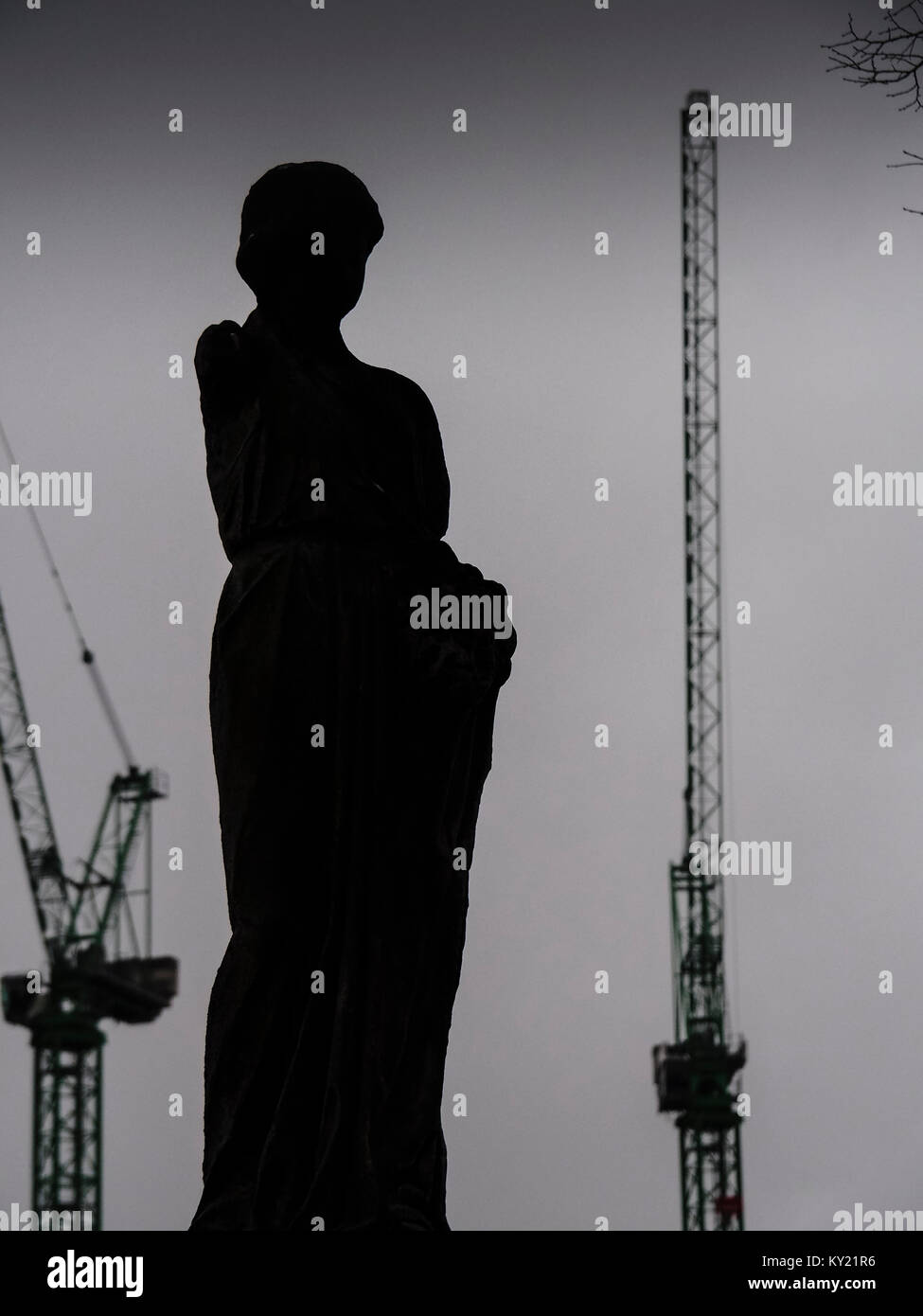 Cemetery and Construction Site Stock Photo - Alamy