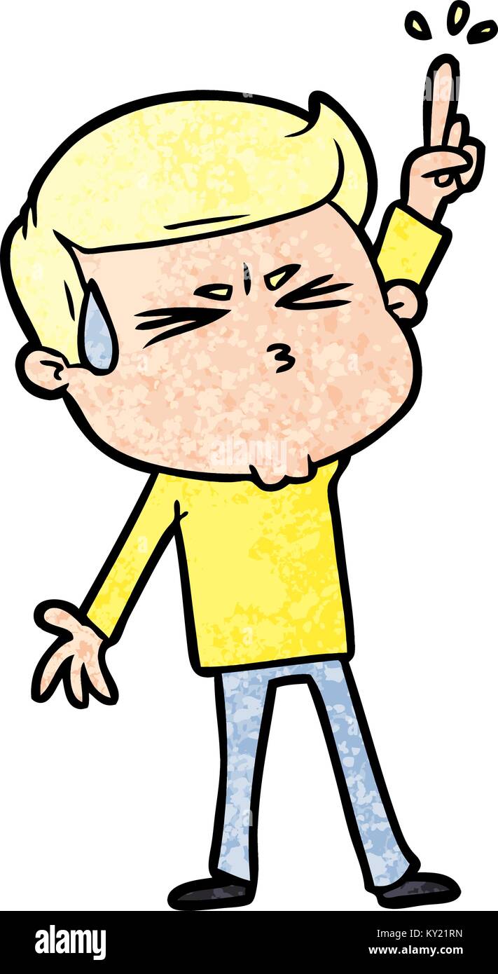 cartoon man sweating Stock Vector Image & Art - Alamy