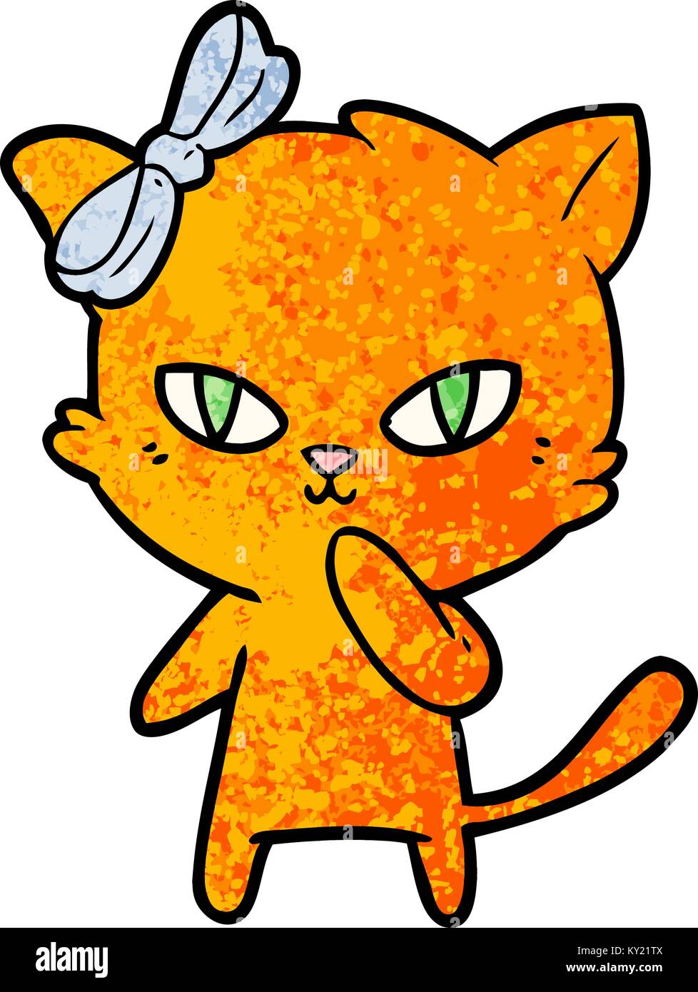 cute cartoon cat Stock Vector Image & Art - Alamy