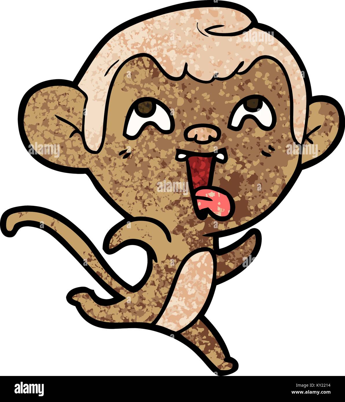 crazy cartoon monkey Stock Vector Image & Art - Alamy