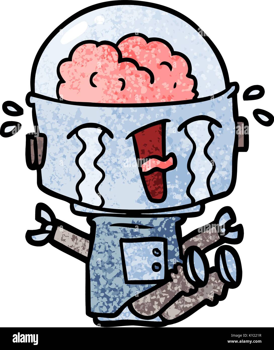 cartoon crying robot Stock Vector Image & Art - Alamy