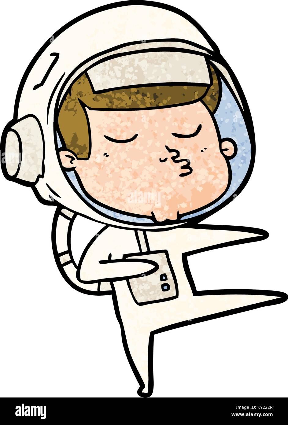 cartoon confident astronaut Stock Vector Image & Art - Alamy