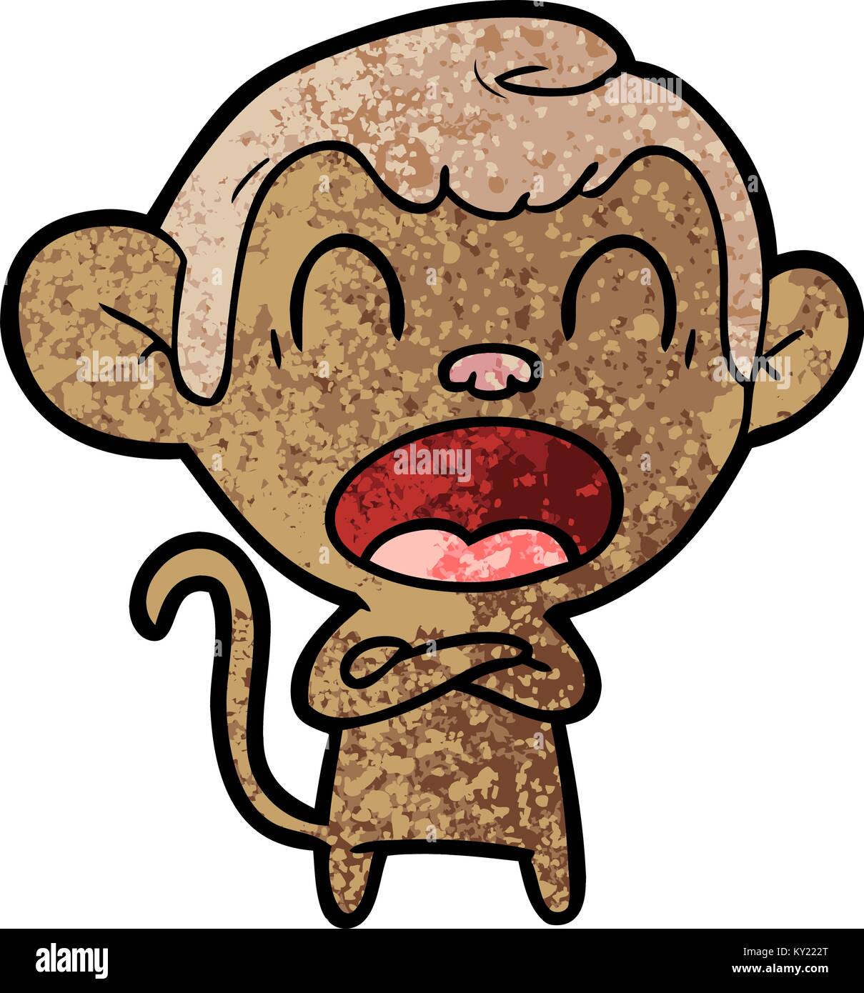shouting cartoon monkey Stock Vector Image & Art - Alamy