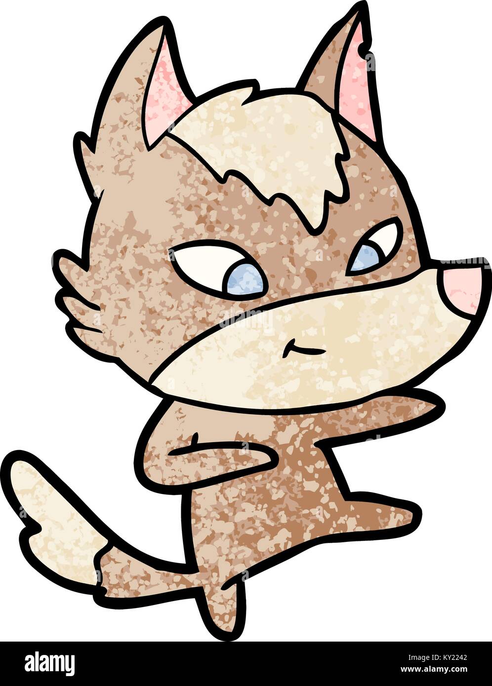 friendly cartoon wolf dancing Stock Vector Image & Art - Alamy