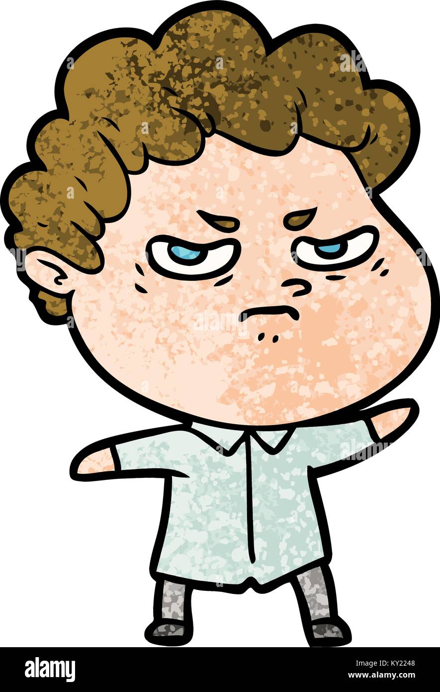 cartoon angry man Stock Vector Image & Art - Alamy