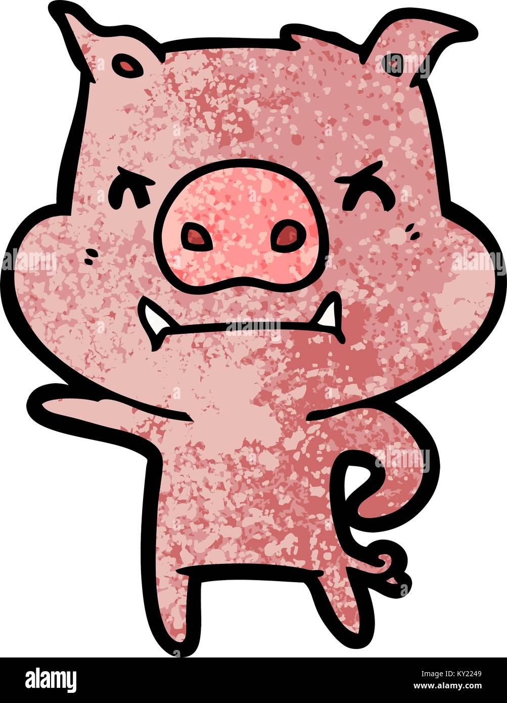 angry cartoon pig Stock Vector Image & Art - Alamy