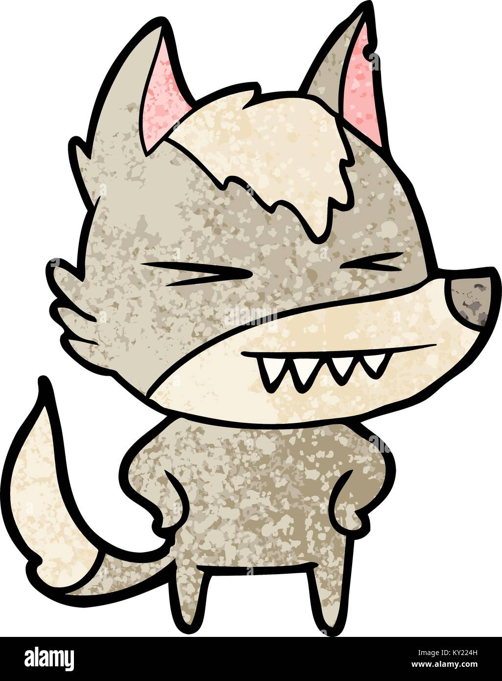 angry wolf cartoon Stock Vector Image & Art - Alamy