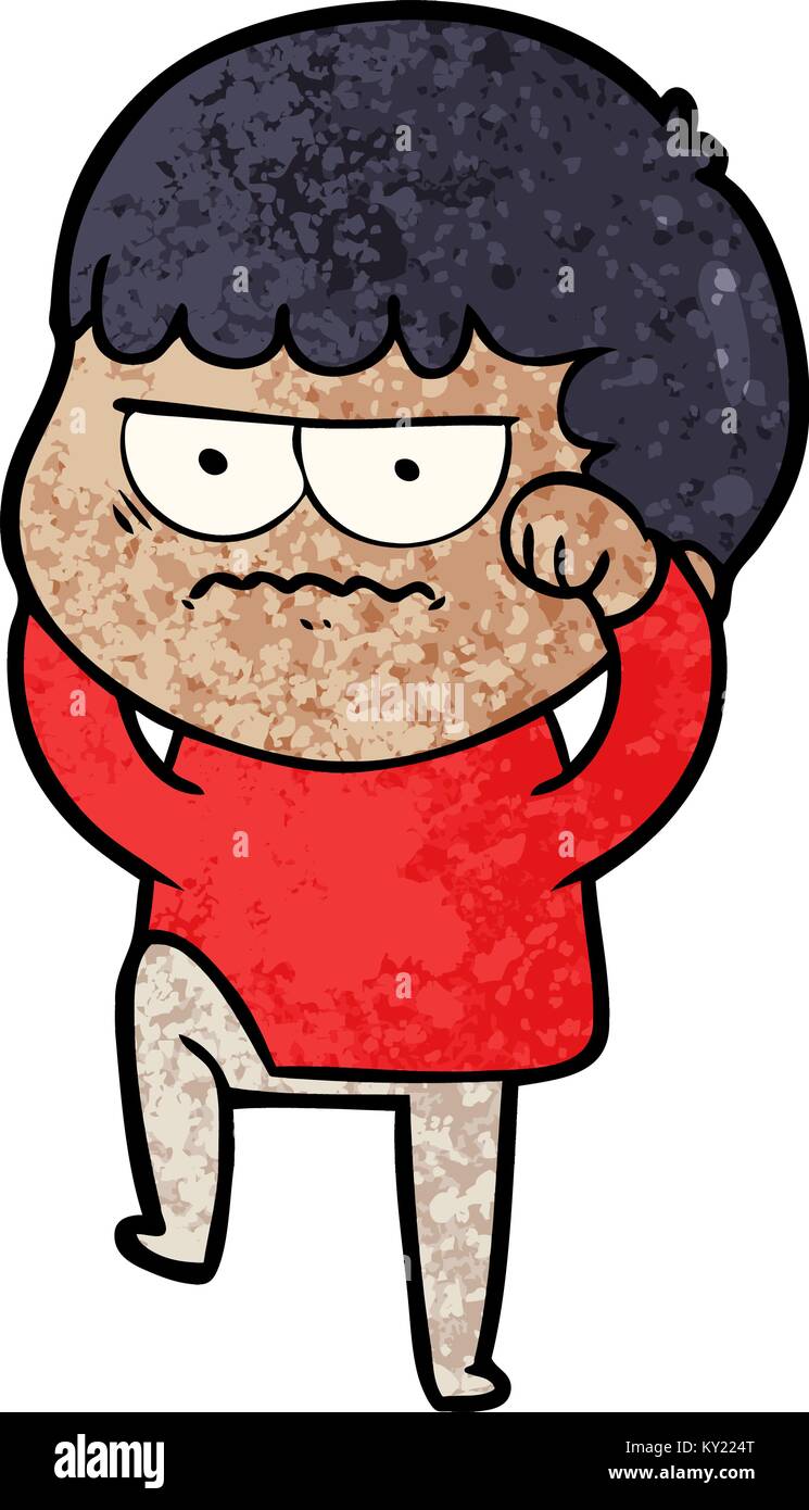cartoon annoyed man Stock Vector Image & Art - Alamy
